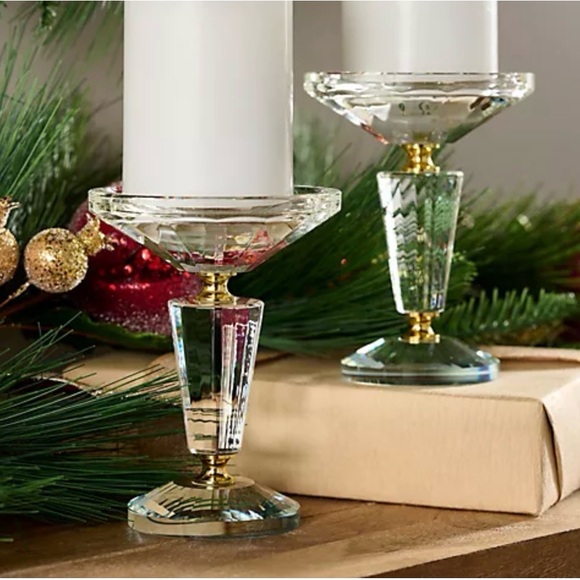 Valerie Parr Hill | Accents | Set Of 2 6 Faceted Glass Pedestals By ...